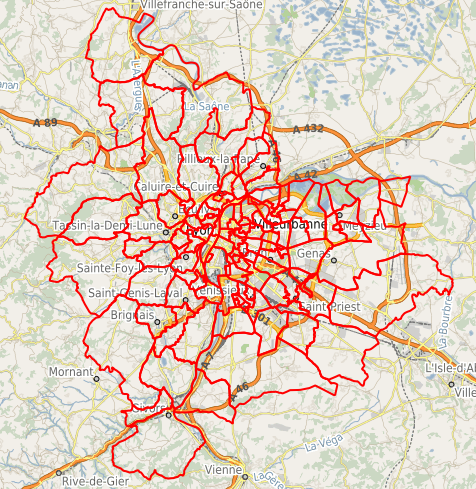 Population annuelle par communes de la Métropole de Lyon - DataGrandLyon