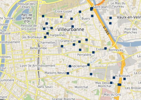 Population annuelle par communes de la Métropole de Lyon - DataGrandLyon